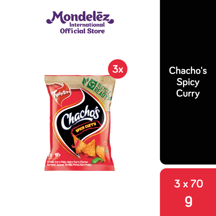 [Bundle of 3] Twisties Chacho's Corn Chips Mid Pack [Cheesy Cheese/ BBQ ...