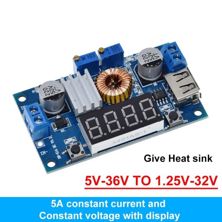 Original 5A DC to DC CC CV Lithium Battery Step down Charging Board Led ...
