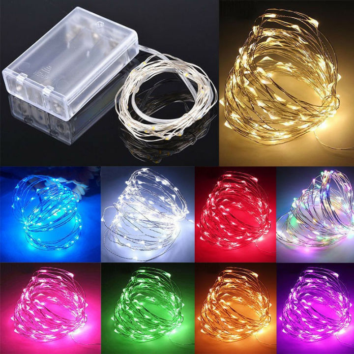 Lampu Peri, Lampu Natal Mini, Lampu LED Setrip Kawat Tembaga ...