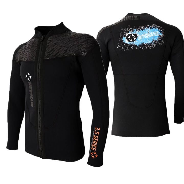 Wellsunny DIVE&SAIL 3MM Neoprene Wetsuit Men's Scuba Diving Suit Surf Jacket Top Surfing ...