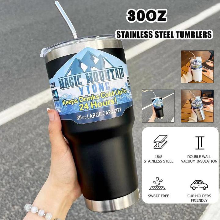 30oz 20oz Stainless Steel Tumblers /Iced Americano Bottle/ Flask Bottle Cup Steel Cups Thermos ...
