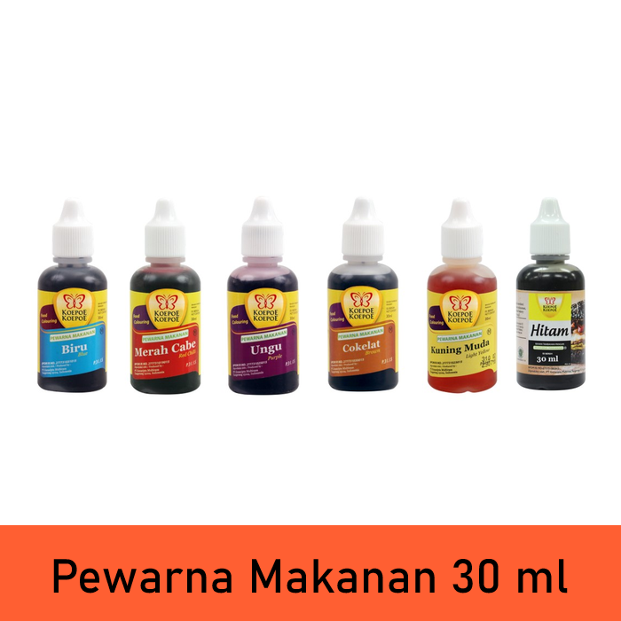 Koepoe Koepoe Pewarna Makanan 30ml Hijau Kuning Merah Biru Oranye ...