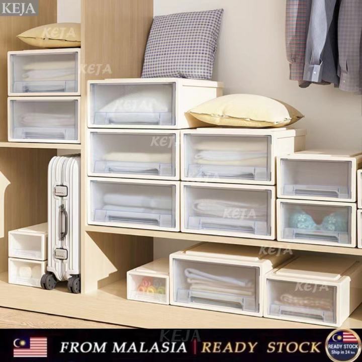 LOLO IKEA Kotak Simpan Barang Laci Almari Baju Stackable Storage Box ...