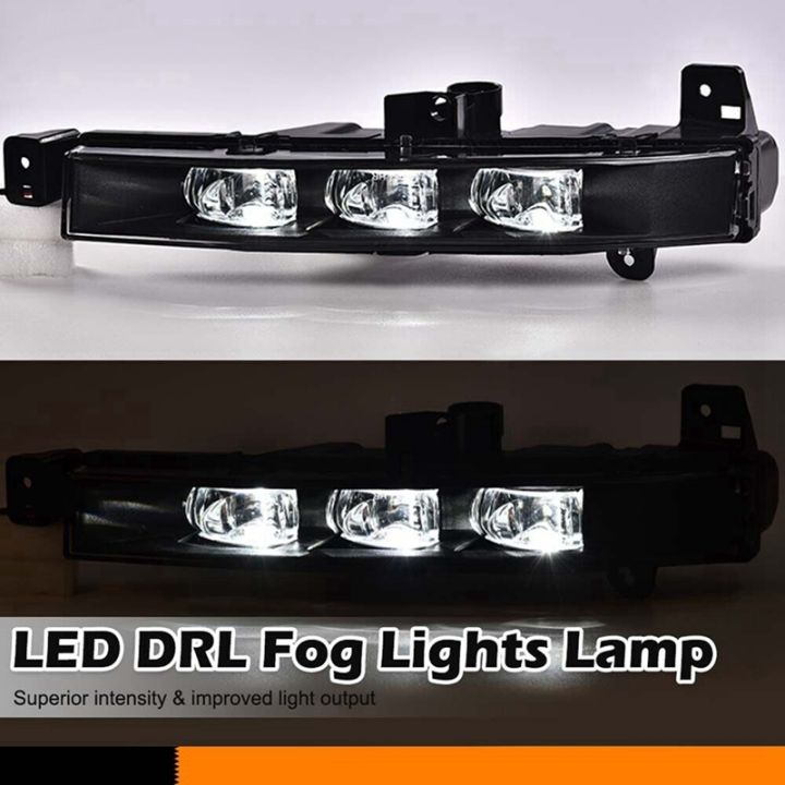 Car Left and Right LED Fog Lamp Driving Lamp Daytime Running Light for ...