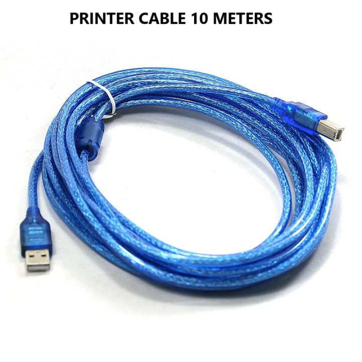 USB 2.0 TO PRINTER CABLE 10 METERS BLUE | Lazada PH