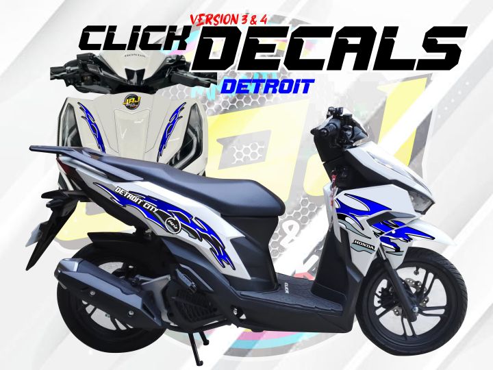 Honda Click V3 / V4 (SE) DETROIT DECALS STICKER - HIGH QUALITY | Lazada PH