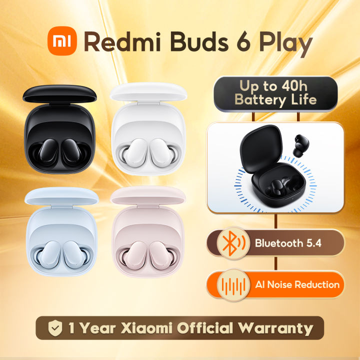 Redmi Buds 6 Play Up To 36 Hours Of Battery Life AI Noise Reduction ...