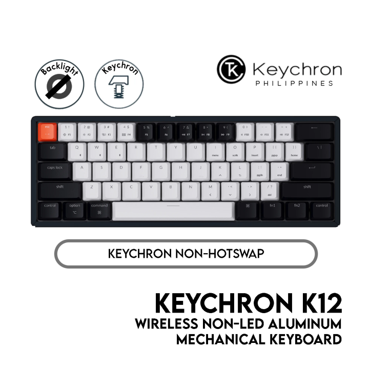 Keychron K12 Mechanical Keyboard (60% Layout, Wired/Bluetooth, Non-LED ...