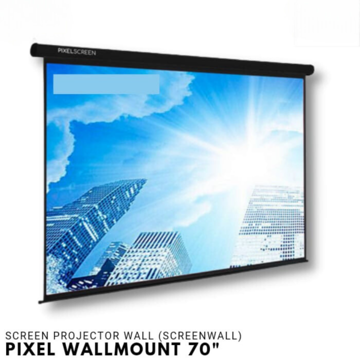 Screen Projector 70 Inch Wallmount Pixel Screen Wall Proyektor 70 ...