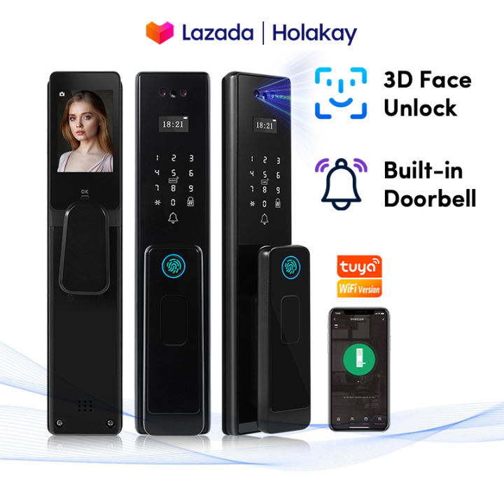 Smart Lock with Fully Automatic 3D Facial Recognition, Fingerprint ...