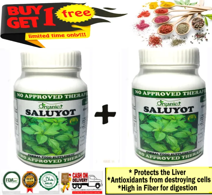 Bundle of 2 Pure Saluyot (100cap x 500mg Each) | Lazada PH