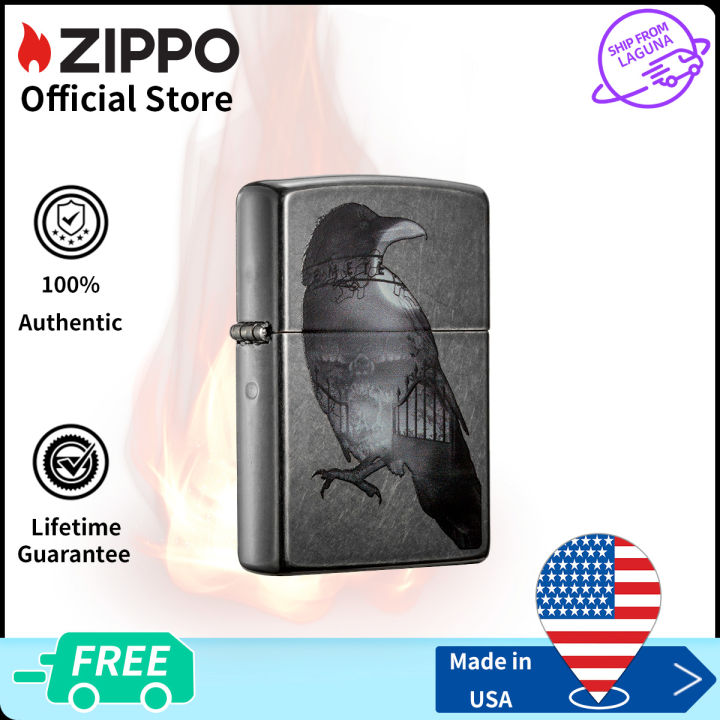 Zippo Double Exposed Raven Grey Dusk Pocket Lighter 29407（ Lighter Without Fuel Inside ) | Lazada PH