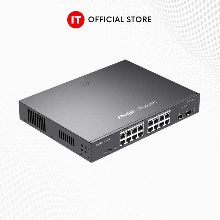 Ruijie RG-ES218GC-P Cloud Managed POE Switch - 16 POE/POE+ Ports, 2 SFP ...