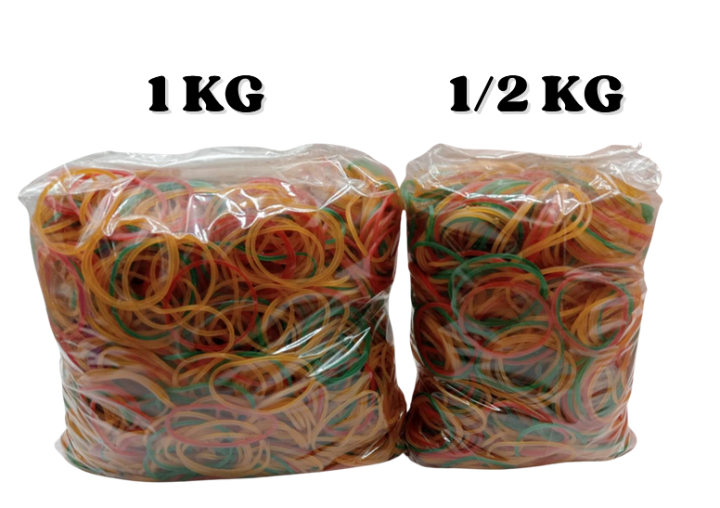 1KG & 1/2 KG PER PACK - RUBBER BANDS/ ELASTIC BANDS / ASSORTED COLOR ...
