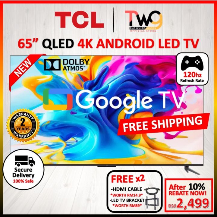 [จัดส่งฟรี2ของขวัญ] TCL (50 "55" 65 ") C645 QUANTUM dot 4K 120Hz UHD ...