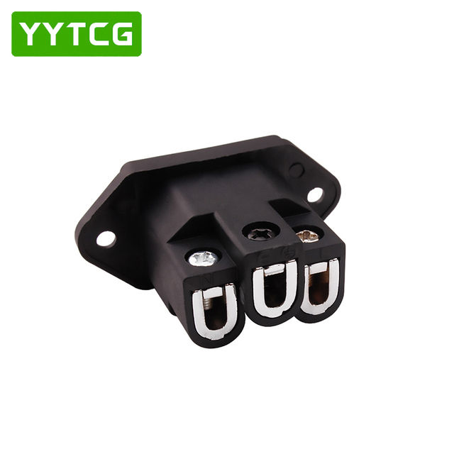 Ac Iec Inlet 3 Pin Socket Ac Elecrtric Connector Pure Copper Gold ...