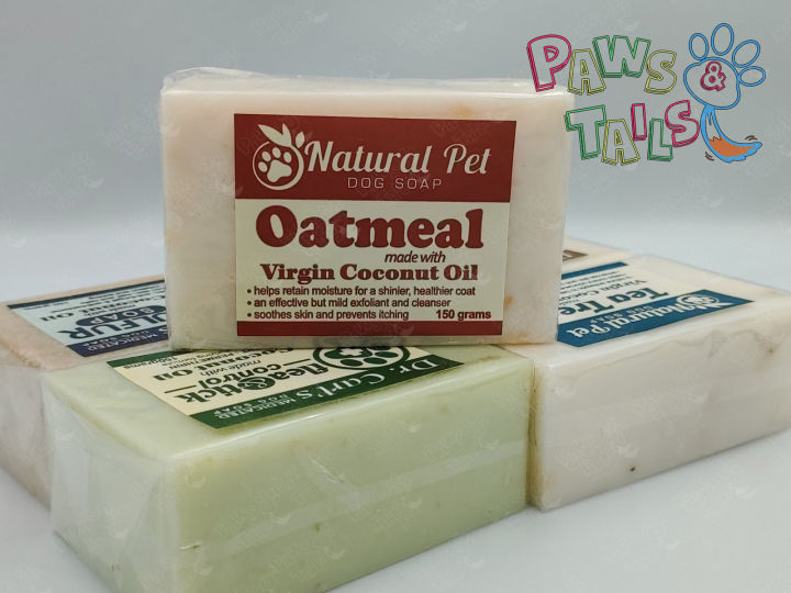 Natural Pet Oatmeal Dog Soap 150g made with virgin coconut oil | Lazada PH