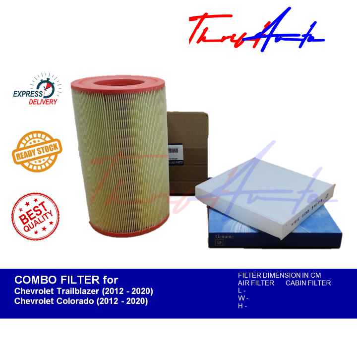 COMBO Filters (Aircon & Engine) for Chevrolet Trailblazer (2012 - 2020 ...
