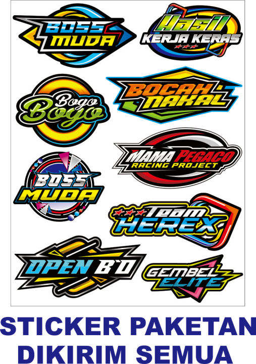 STICKER MOTOR / STIKER MOTIF RACING /VARIASI STICKER CUSTOM UNIVERSAL ...