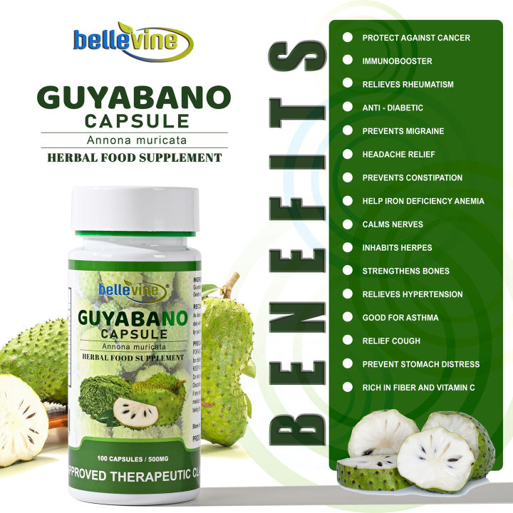 Organic Guyabano Capsule 100's (new packaging) | Lazada PH