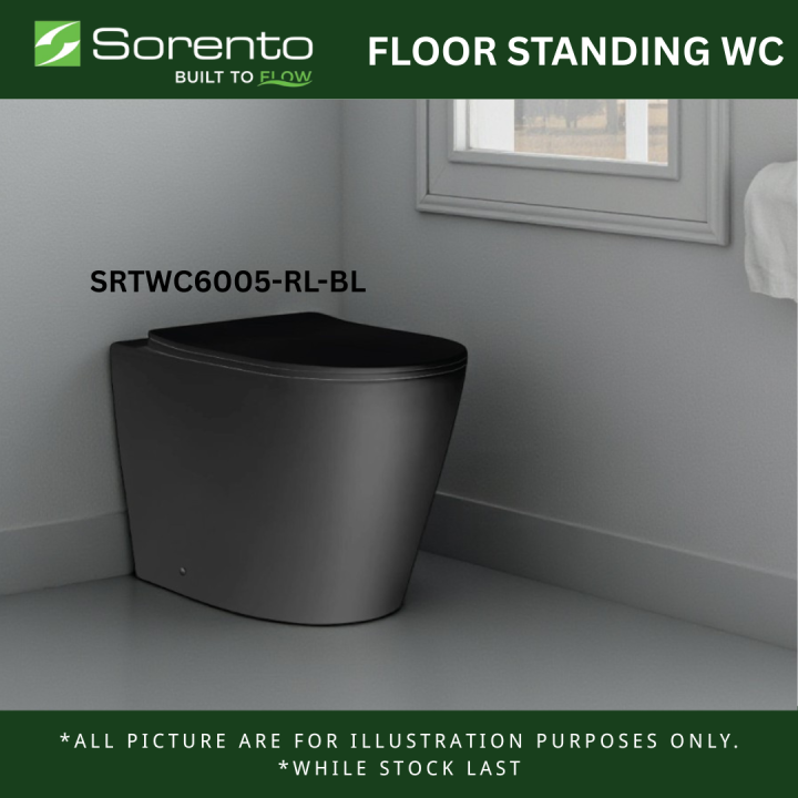 SORENTO SRTWC6005-RL-BL FLOOR STANDING WATER CLOSET WASHDOWN WITH RIMLESS FLUSHING TECHNOLOGY ...
