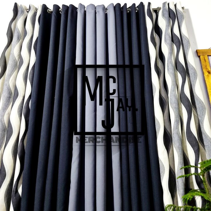 Mc Jay. - Gray Wave 5in1 Curtain Set (sold per SET) | Lazada PH