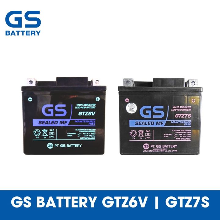 GS Motorcycle Battery GTZ6V / GTZ7S for Honda Click 125i / 150 / Raider ...