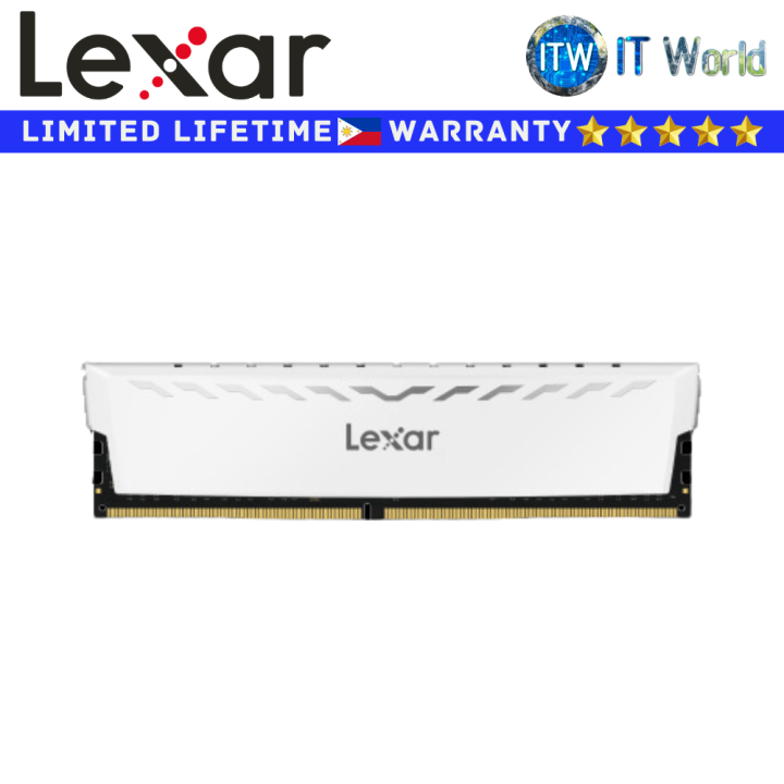 Itw | Lexar DDR4 RAM 8GB Thor Dark Grey 3200MHz CL16 UDIMM Desktop Memory (LD4BU008G-R3200GSXG ...