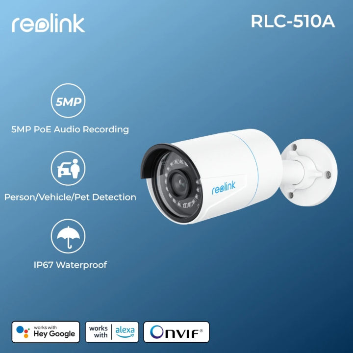 Reolink RLC-510A 5MP Person/Vehicle Detection PoE Security Camera ...