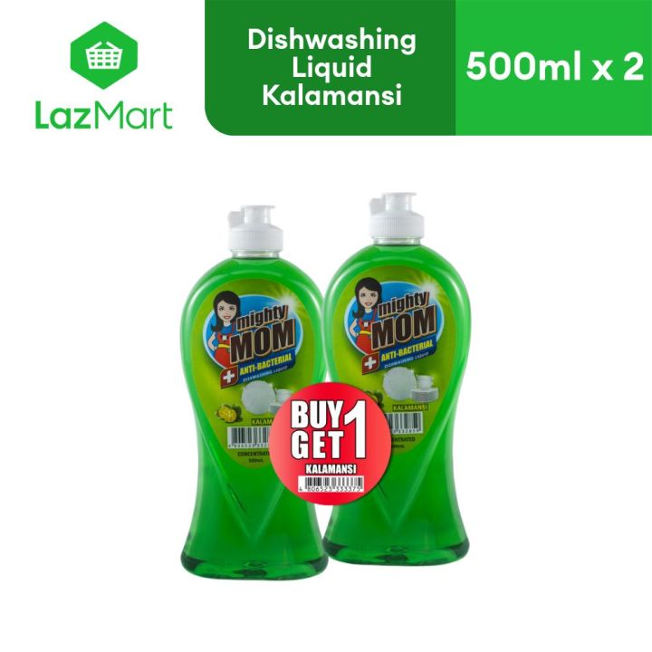Mighty Mom Dishwashing Liquid Kalamansi 500ml x 2 (Buy-1-Take-1 Pack ...