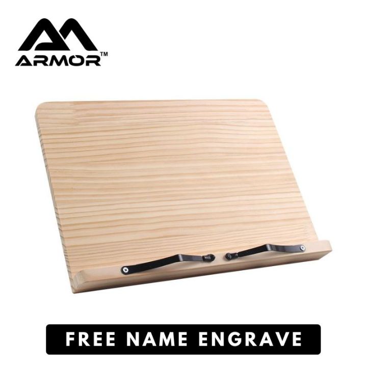 Armor ™ Selection Wooden Portable Adjustable Book Stand Holder with ...