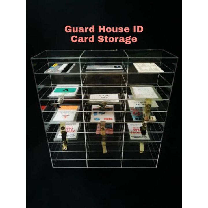 Acrylic Guard House/Security Guard ID Card Storage 30 Slot. | Lazada