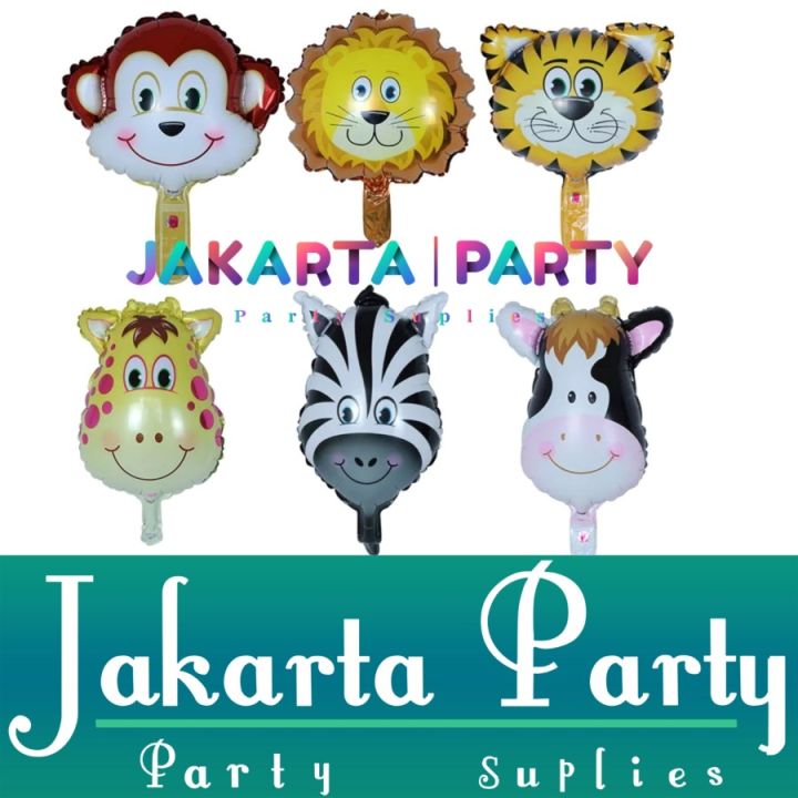 Balon Foil Animal Head Mini / Balon Karakter Hewan / Balon Hewan Mini ...