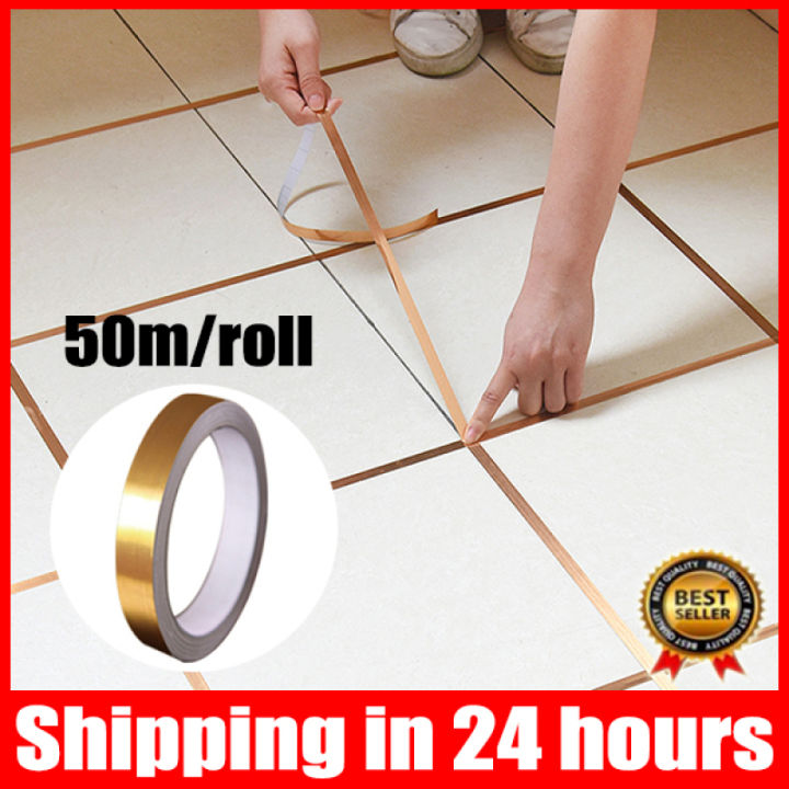 HCCM Legit 50M Silver/black/gold Ceramic Tile Mildewproof Tile Tape ...