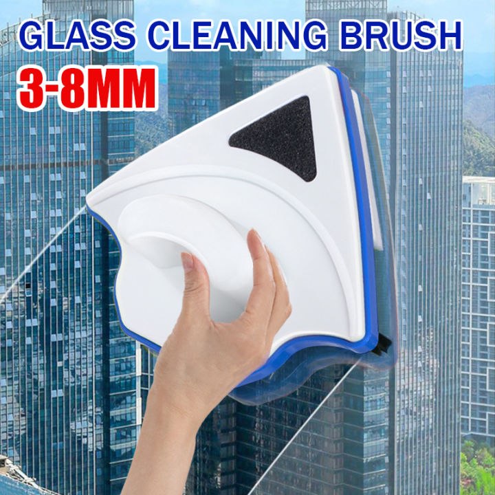Double-side Magnetic Window Cleaner Triangle Cleaning Brush Glass Wiper ...