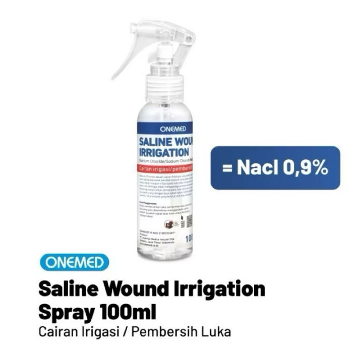 ONEMED Saline Wound Irrigation Spray 100 Ml - Pembersih Luka / Cairan Cuci Luka (NaCl 0.9% ...