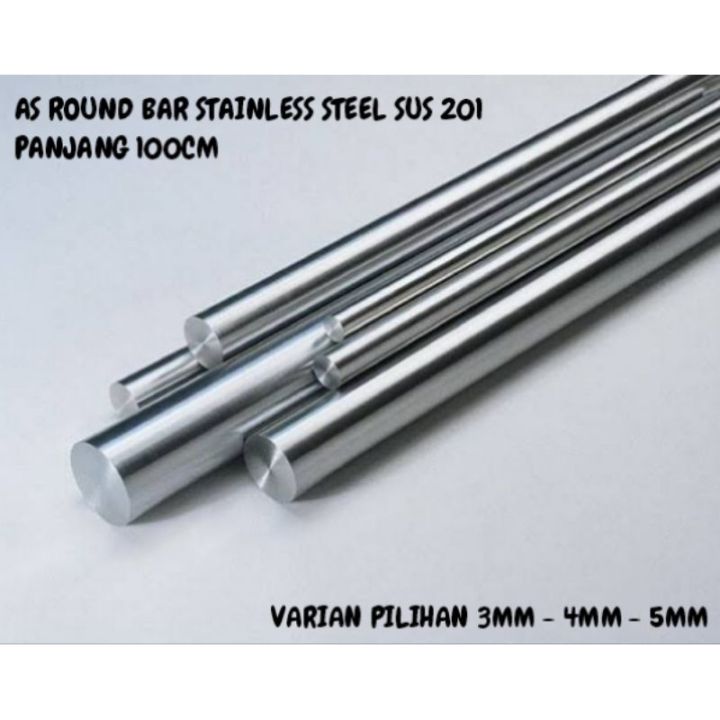 As Round Bar Stainless Steel Sus 201 Panjang 100cm Diameter sesuai ...