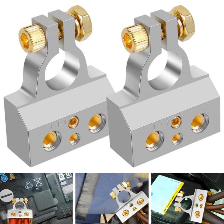 0/2/4/6/8 AWG Battery Terminals Heavy Duty Car Battery Terminal 2Pcs ...