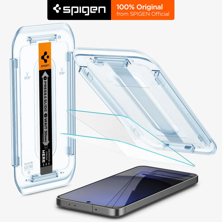 SPIGEN 2 Pack Screen Protector for Galaxy A56 / S24 FE [Glas.tR EZ Fit] Less Time, Guaranteed ...
