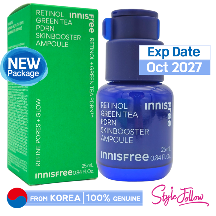 [INNISFREE] Retinol Green Tea PDRN Skinbooster Ampoule 25ml | Lazada ...