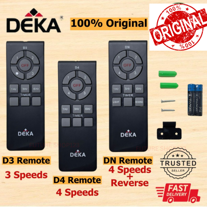 Deka D3 R3 / D4 R4 / DN 3 or 4 Speed Remote Control Remote Kipas ...