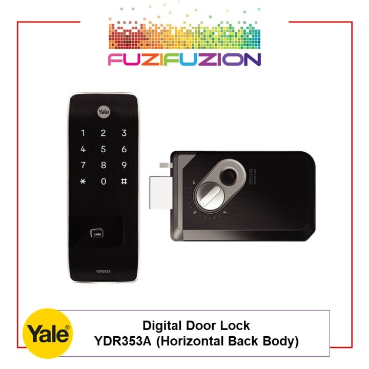 2024 New Yale YDR353A Digital Rim Lock for Door (Horizontal Back Body)(Bluetooth and Wifi ...