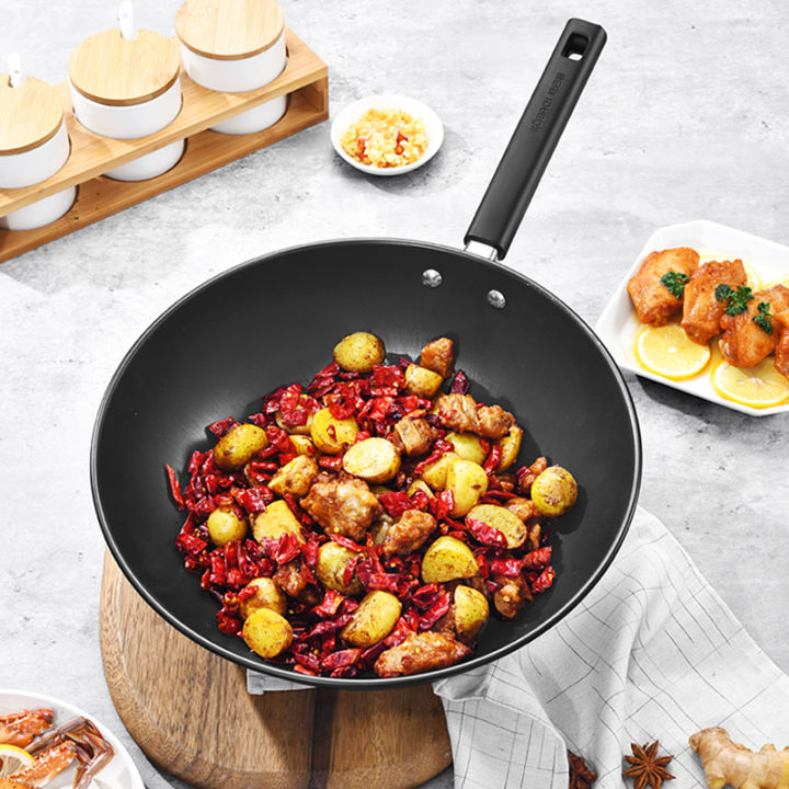 Kang Bach Jian Jiu Pan wok home rust-proof uncoated wok induction ...
