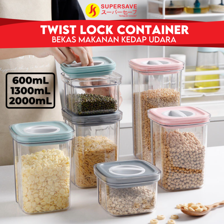 Twist Lock Airtight Food Storage Container Airseal Storage Container ...