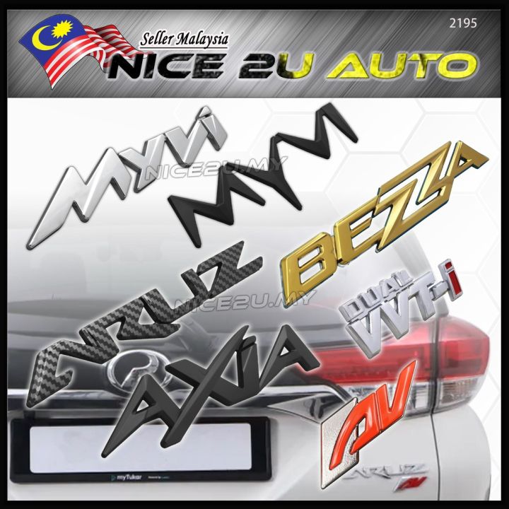 Perodua Aruz Axia Bezza Myvi Dual VVT-i AV Carbon Matte Black Gold ...