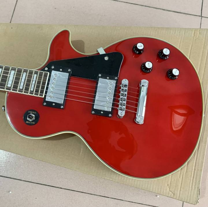 Custom Electric Guitar Red Humbucker Pickups Professional Guitar ...