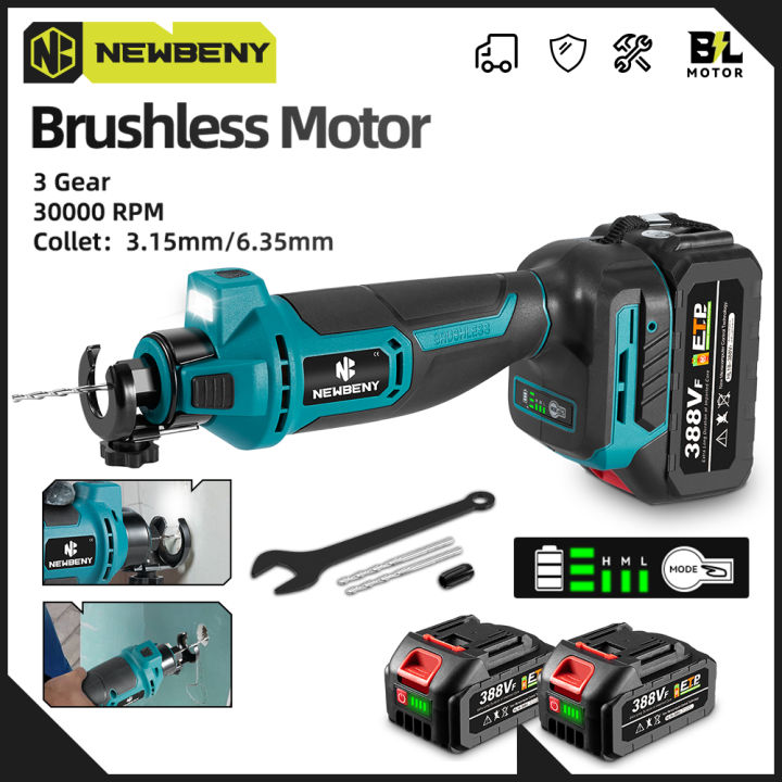 Brushless Electric Drywall Cut-Out Tool 3 Gears Cordless Rotary Saw ...