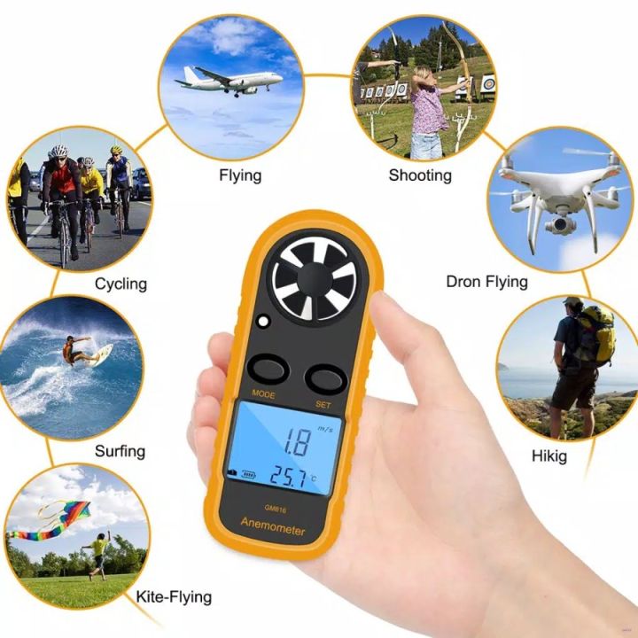 Alat Ukur Kecepatan Angin Digital Anemometer Wind Speed Meter | Lazada ...