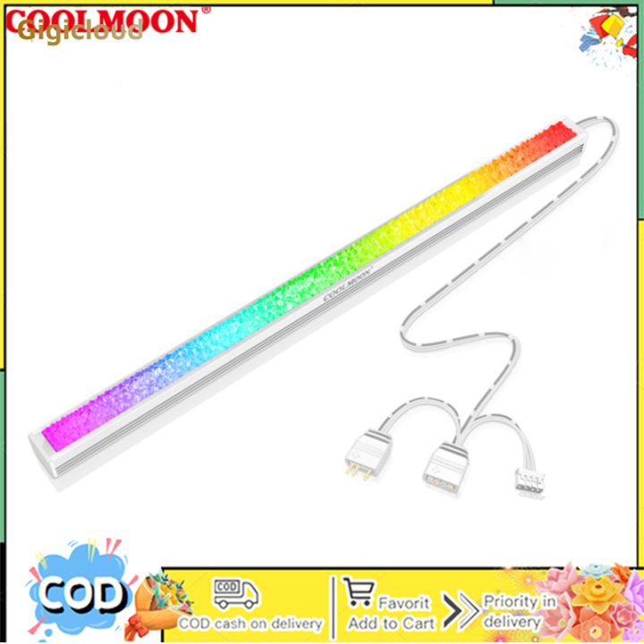 COOLMOON Magnetic ARGB Light Strip With 5V 3-pin 4-pin Header Sync ...
