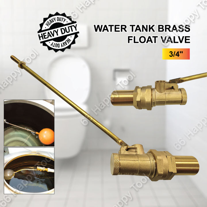 Sofia Heavy Duty Water Tank Brass Float Valve 3/4" Toilet Cistern Tangki Air Batang Bola ...